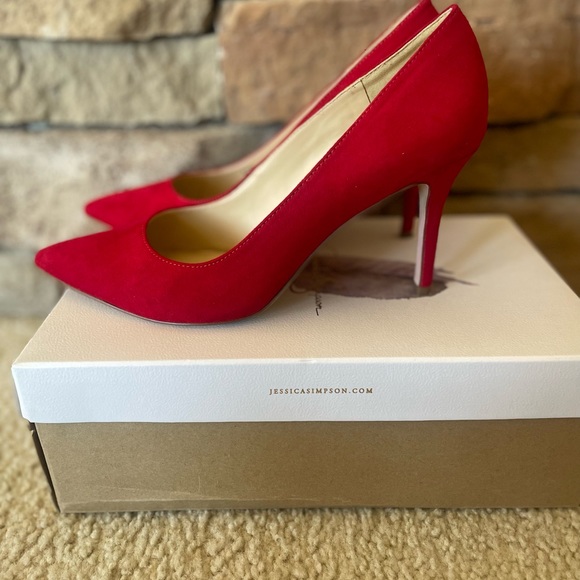Jessica Simpson | Shoes | Jessica Simpson Red Heels Size 8 | Poshmark